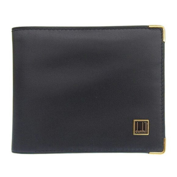 Dunhill | Bags | Dunhill Leather Bifold Wallet Billfold Black Mens ...